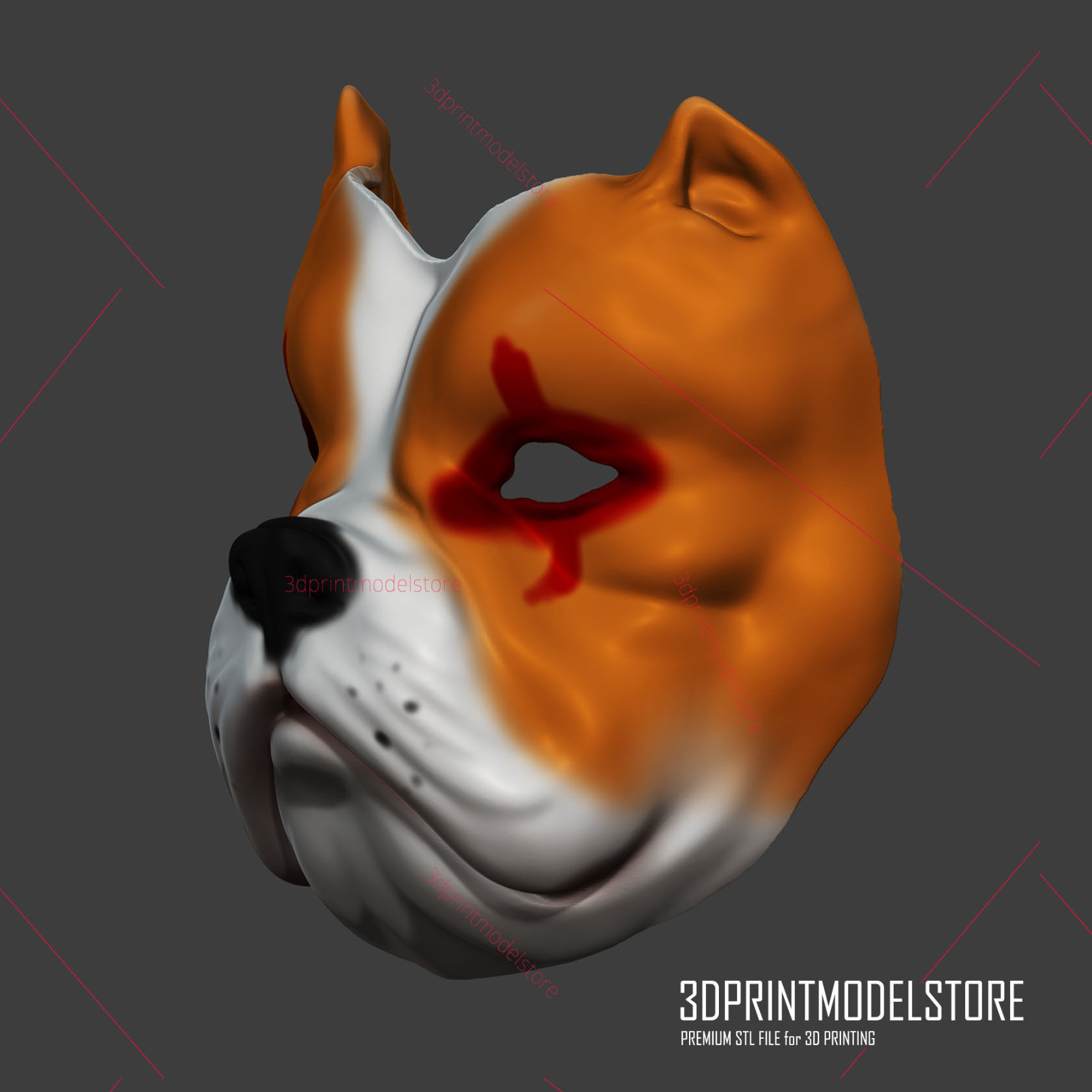 Dog Mask for Cosplay and Halloween 3D model 3D printable | CGTrader