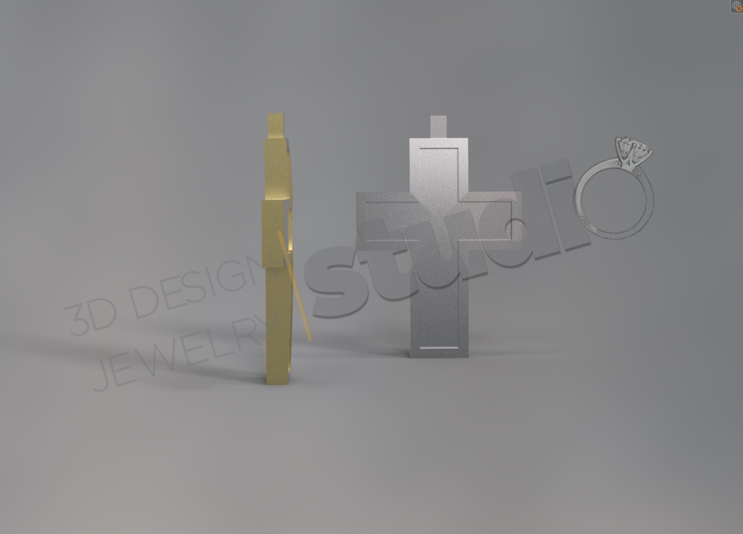 Simple luxury beautiful christian cross design 3d model free 3D model ...