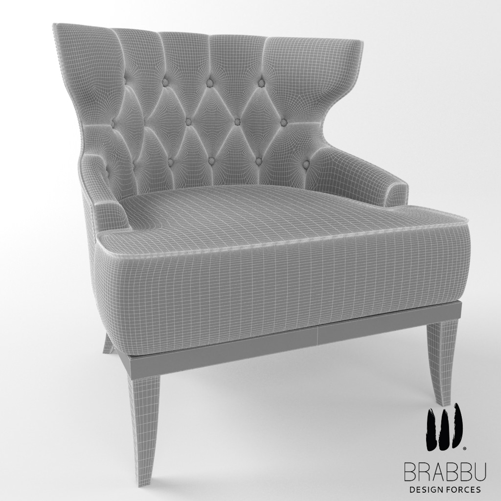 Brabbu Maori Armchair 3D model | CGTrader