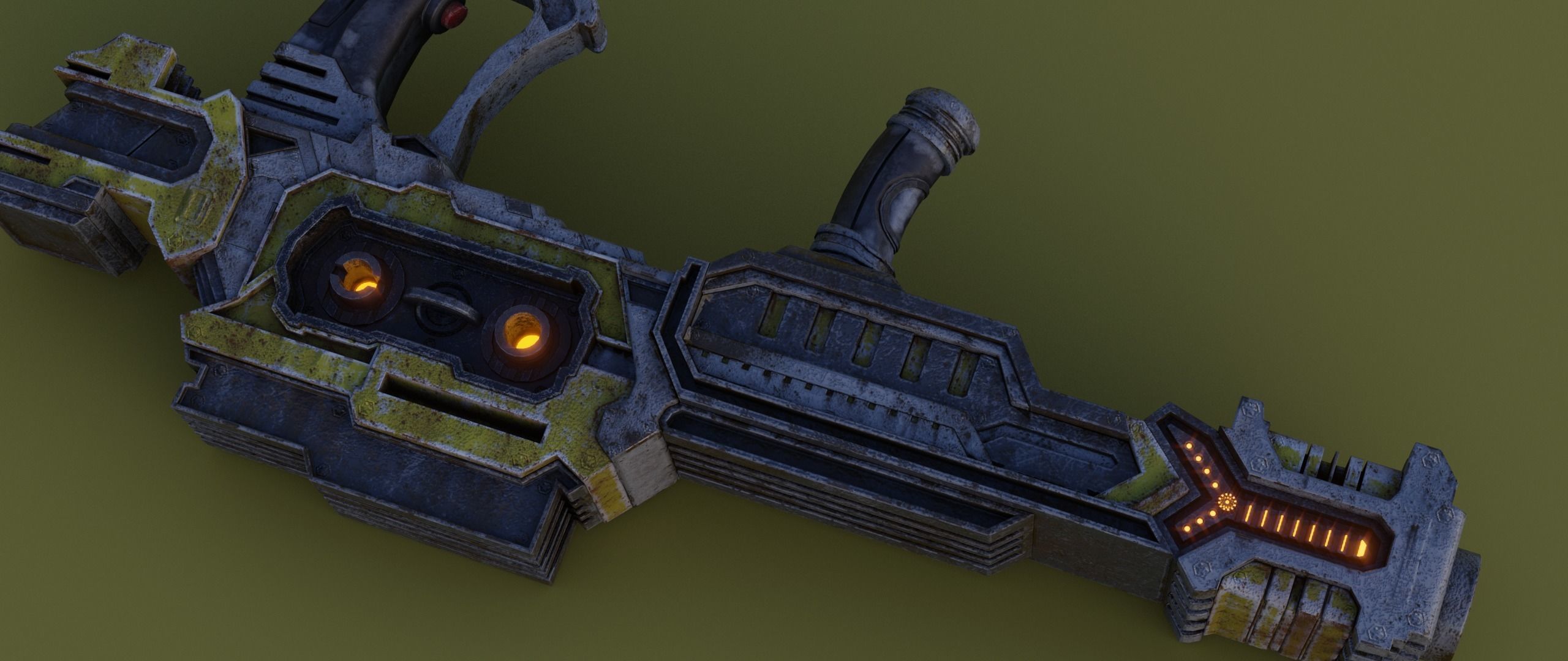 3D model Sci-fi Heavy Blaster VR / AR / low-poly | CGTrader