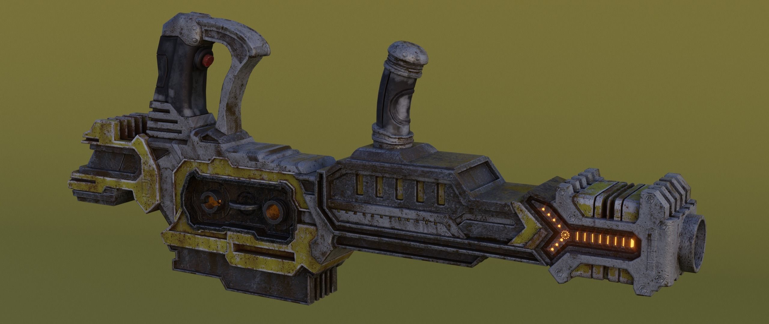 3D model Sci-fi Heavy Blaster VR / AR / low-poly | CGTrader