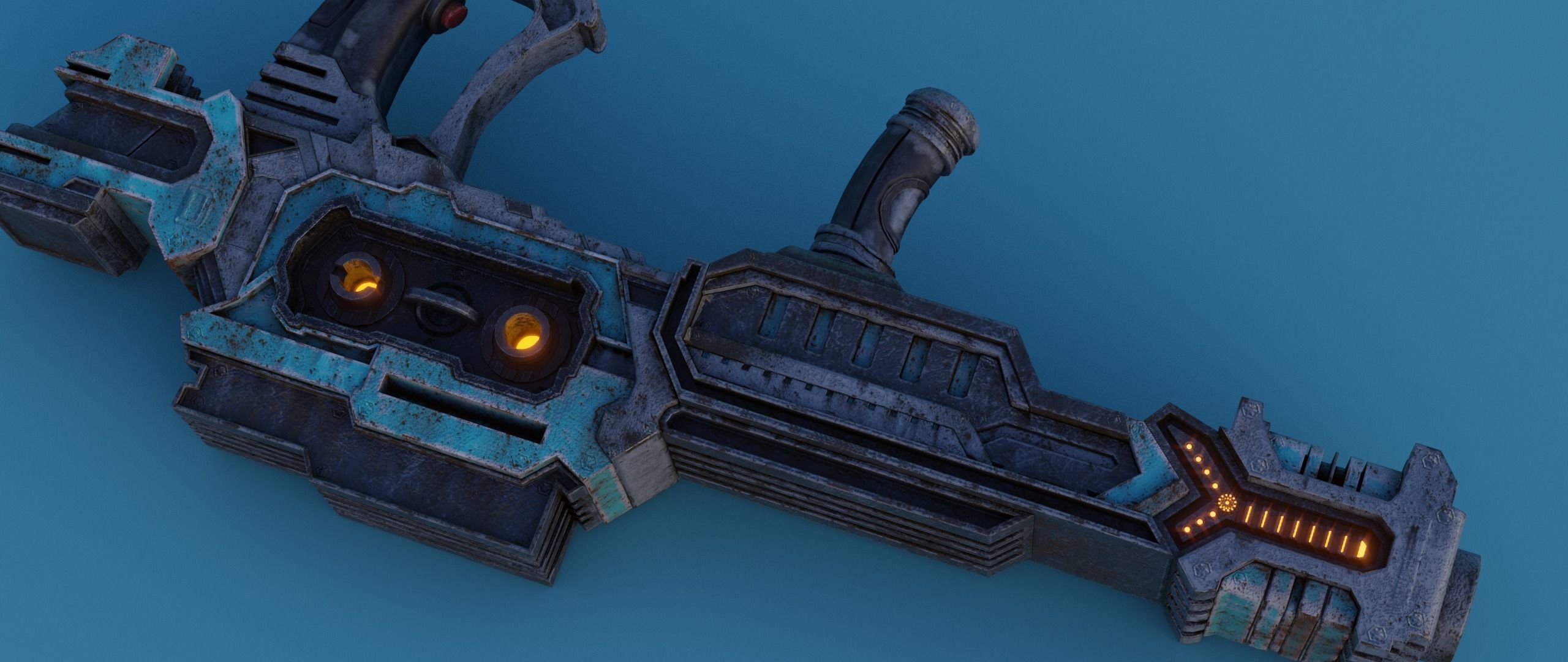 3D model Sci-fi Heavy Blaster VR / AR / low-poly | CGTrader