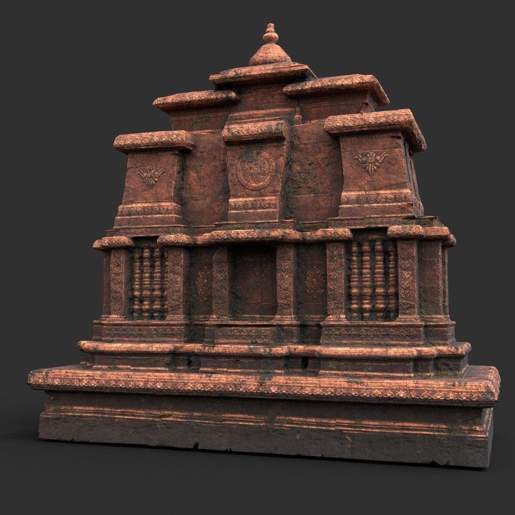 Low poly Ancient Temple 09 3D asset | CGTrader