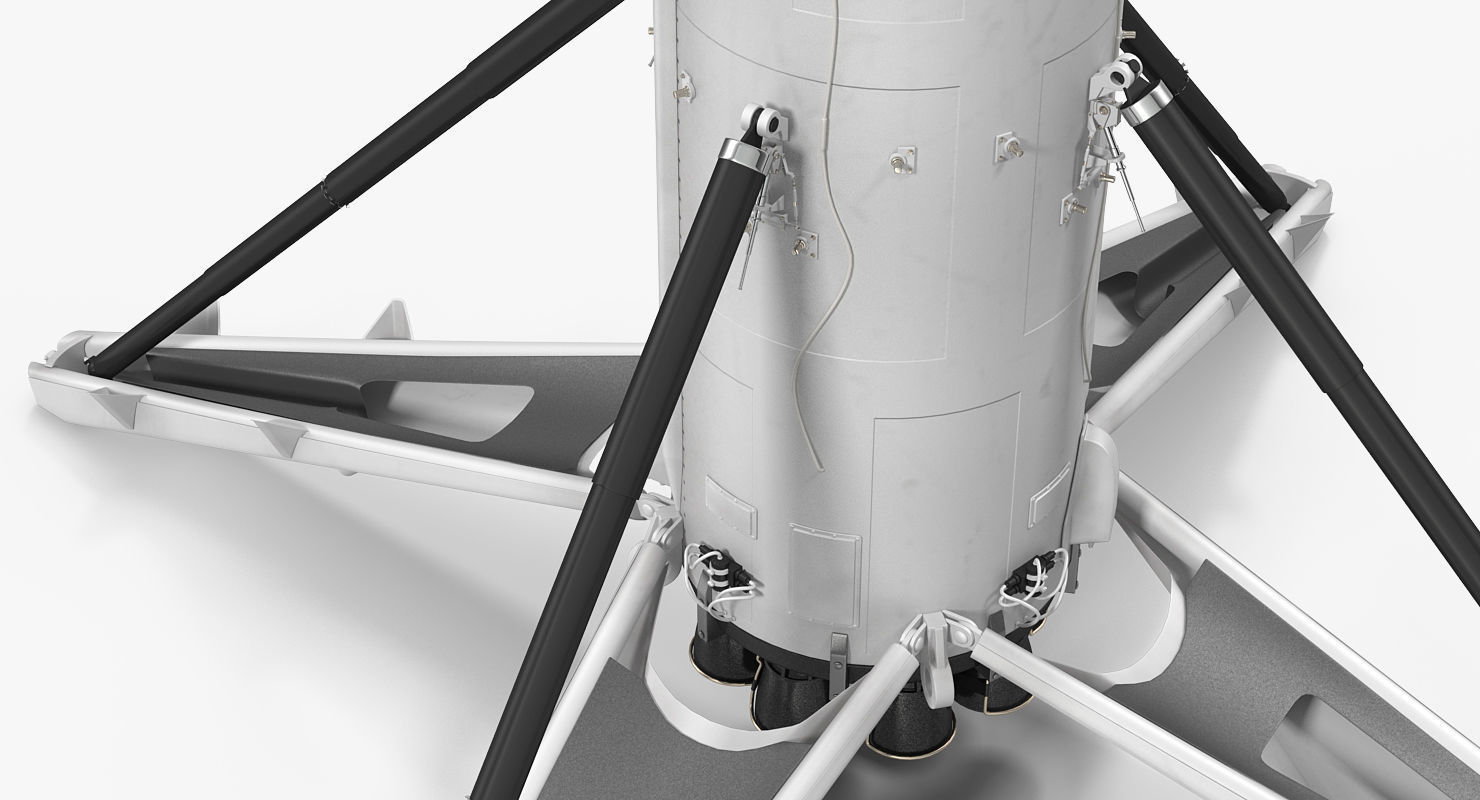Falcon 9 First Stage with Landing Legs 3D model | CGTrader