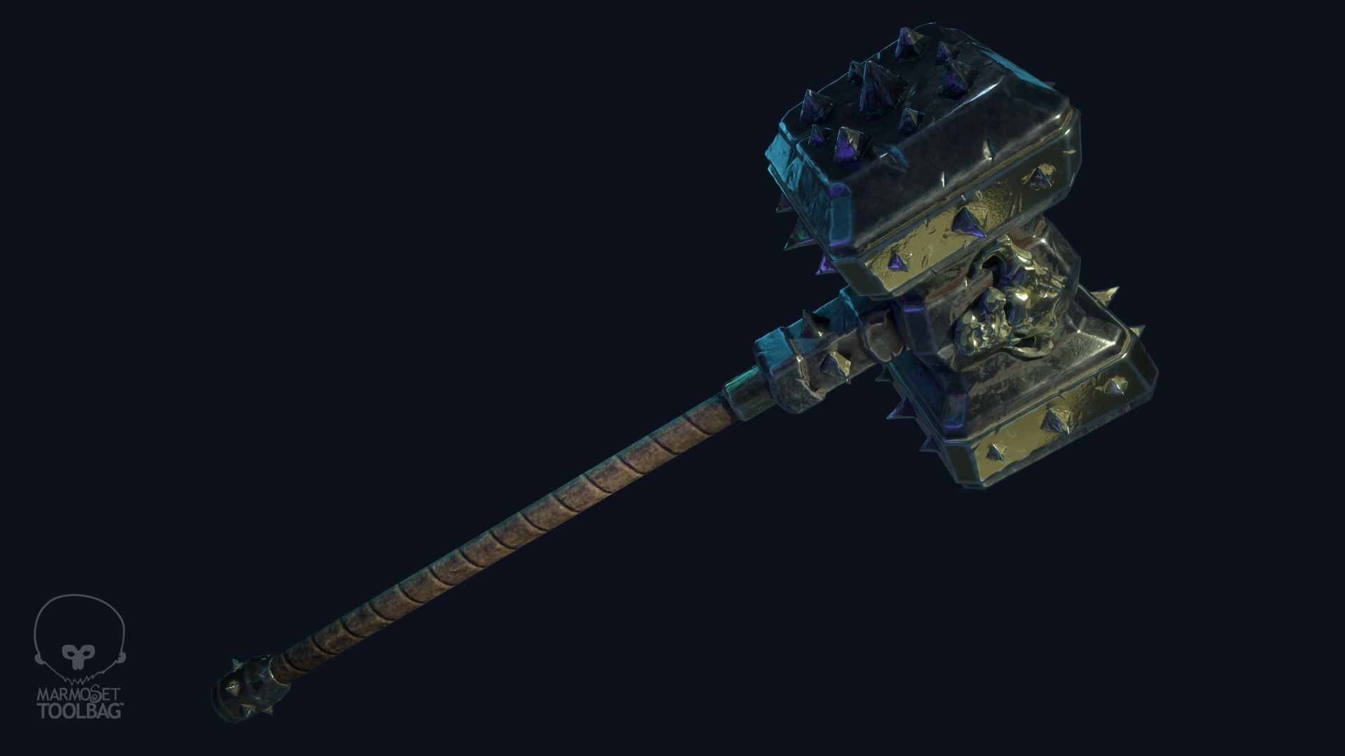 3D model Spiked warhammer VR / AR / low-poly | CGTrader