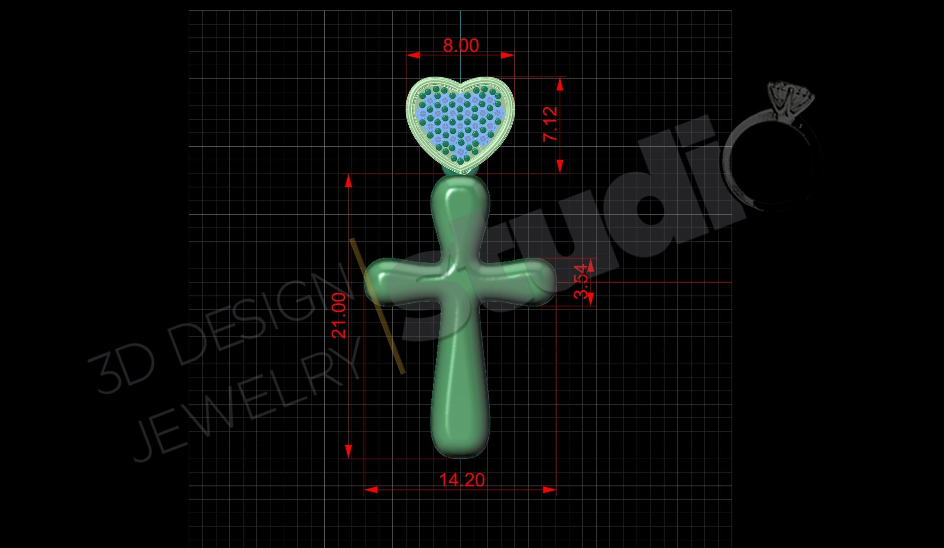 Smooth cross design 3d design model 3D model 3D printable | CGTrader