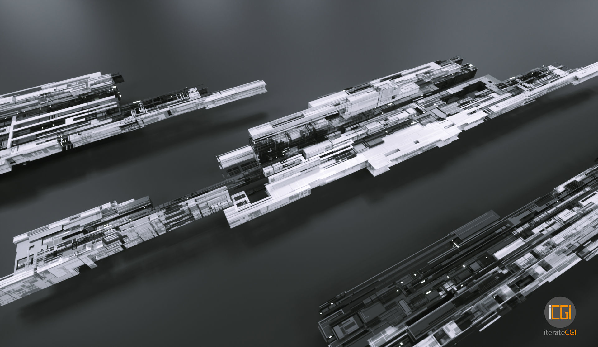 3D model Tech Greebles set 2 VR / AR / low-poly | CGTrader