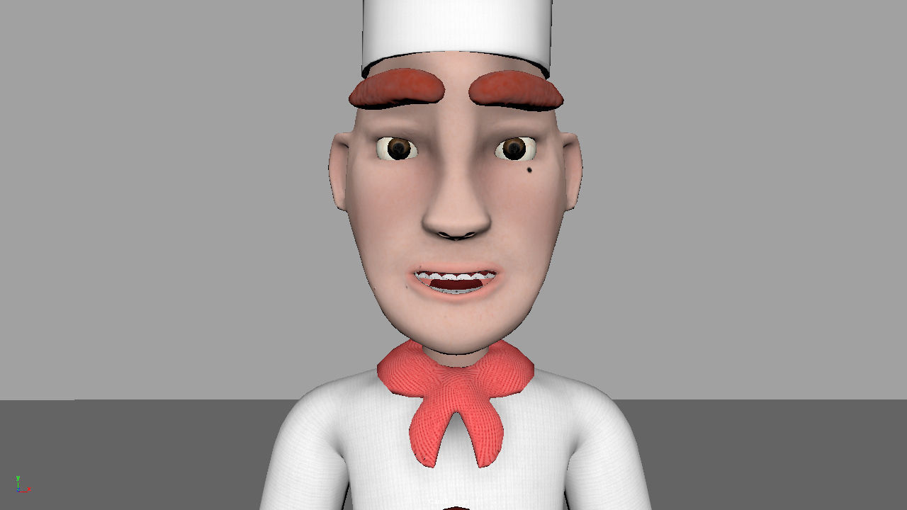 Baker Chef Rigged 3D model rigged | CGTrader