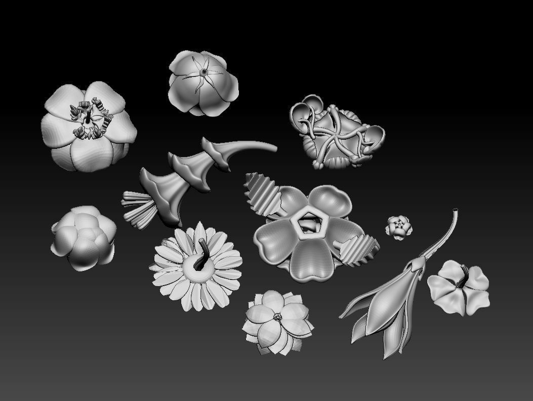 flowers 3D model 3D printable | CGTrader