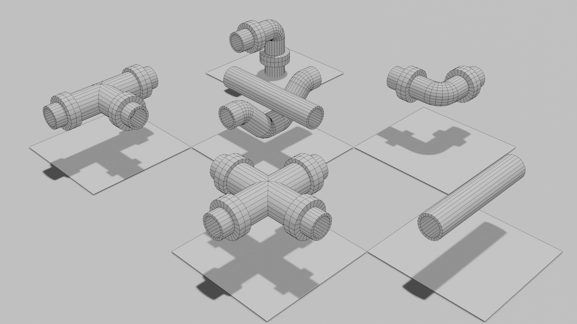 3D model Seamless Tiled Pipes VR / AR / low-poly | CGTrader