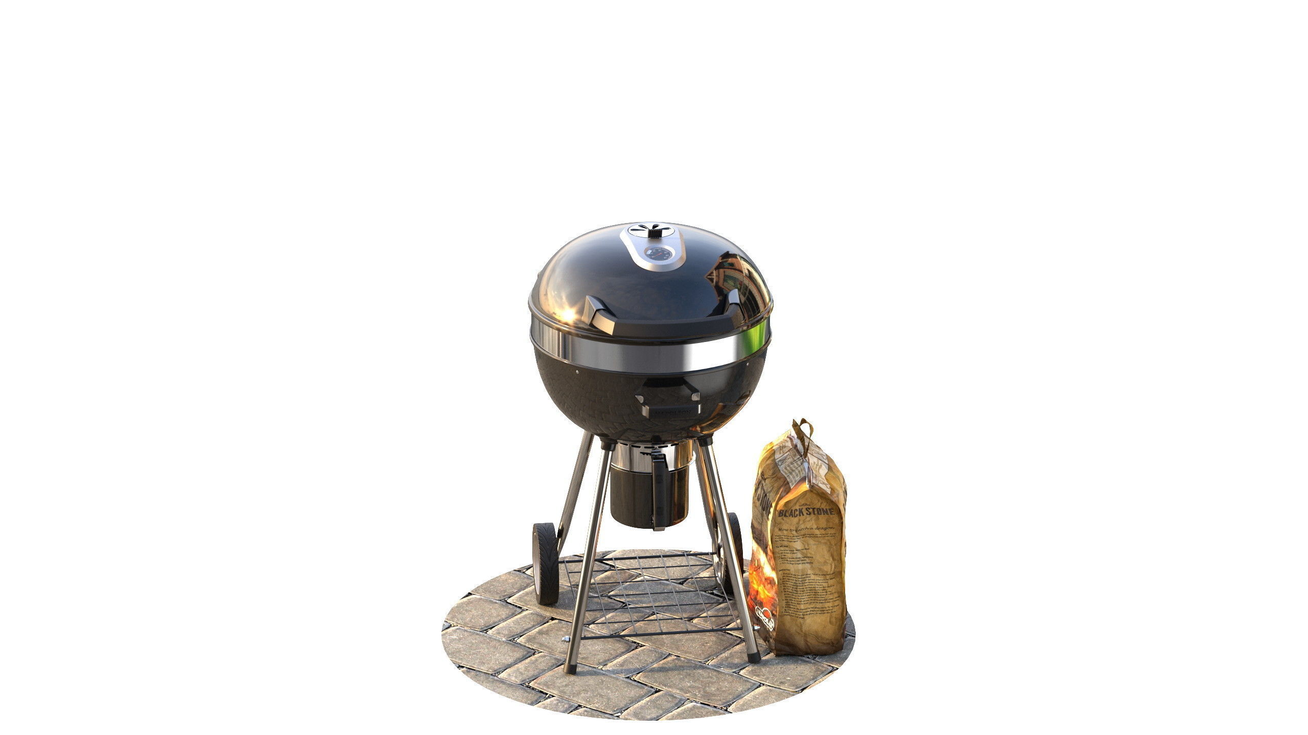 Napoleon Pro Charcoal 3D model | CGTrader