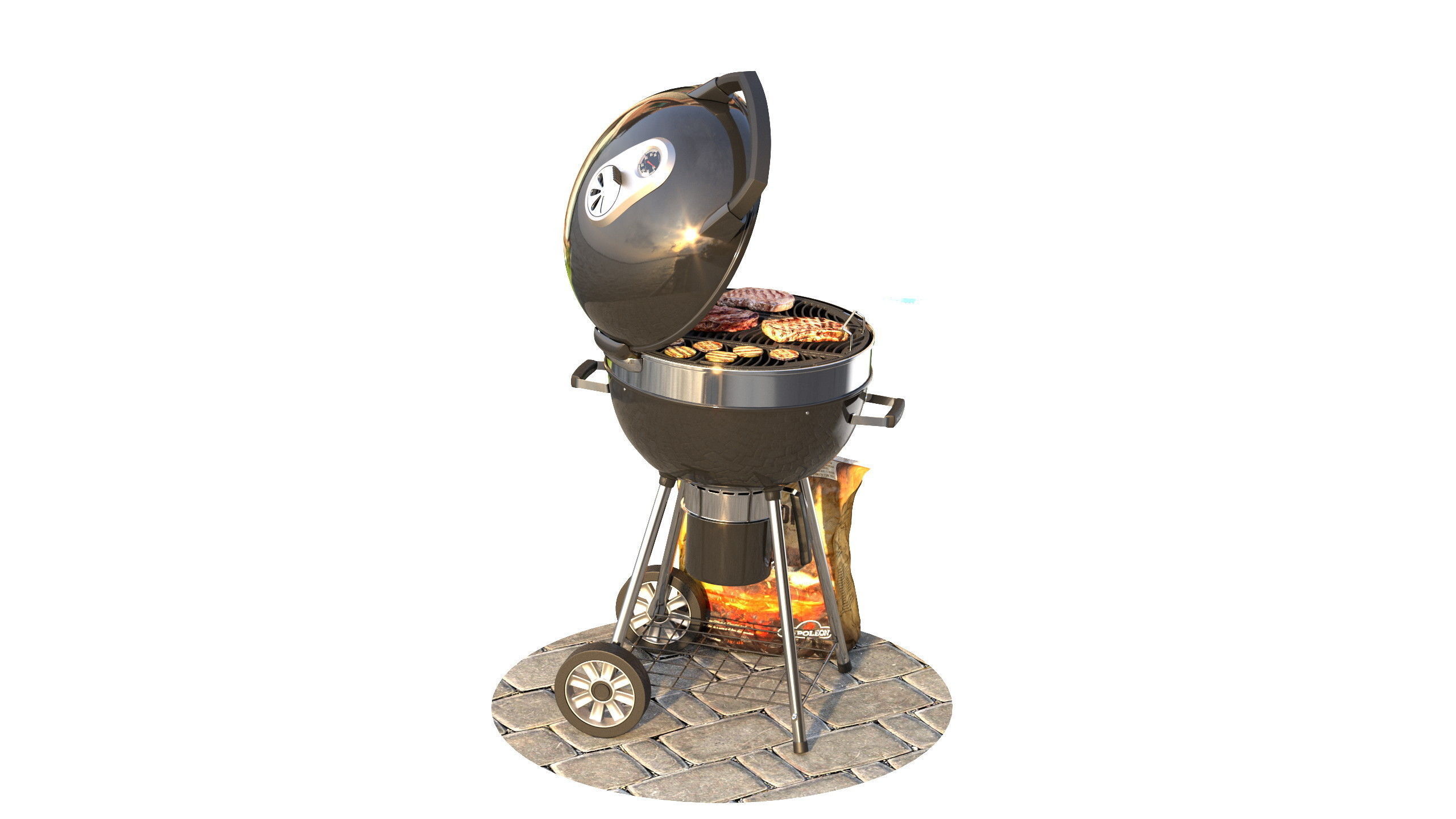 Napoleon Pro Charcoal 3D model | CGTrader