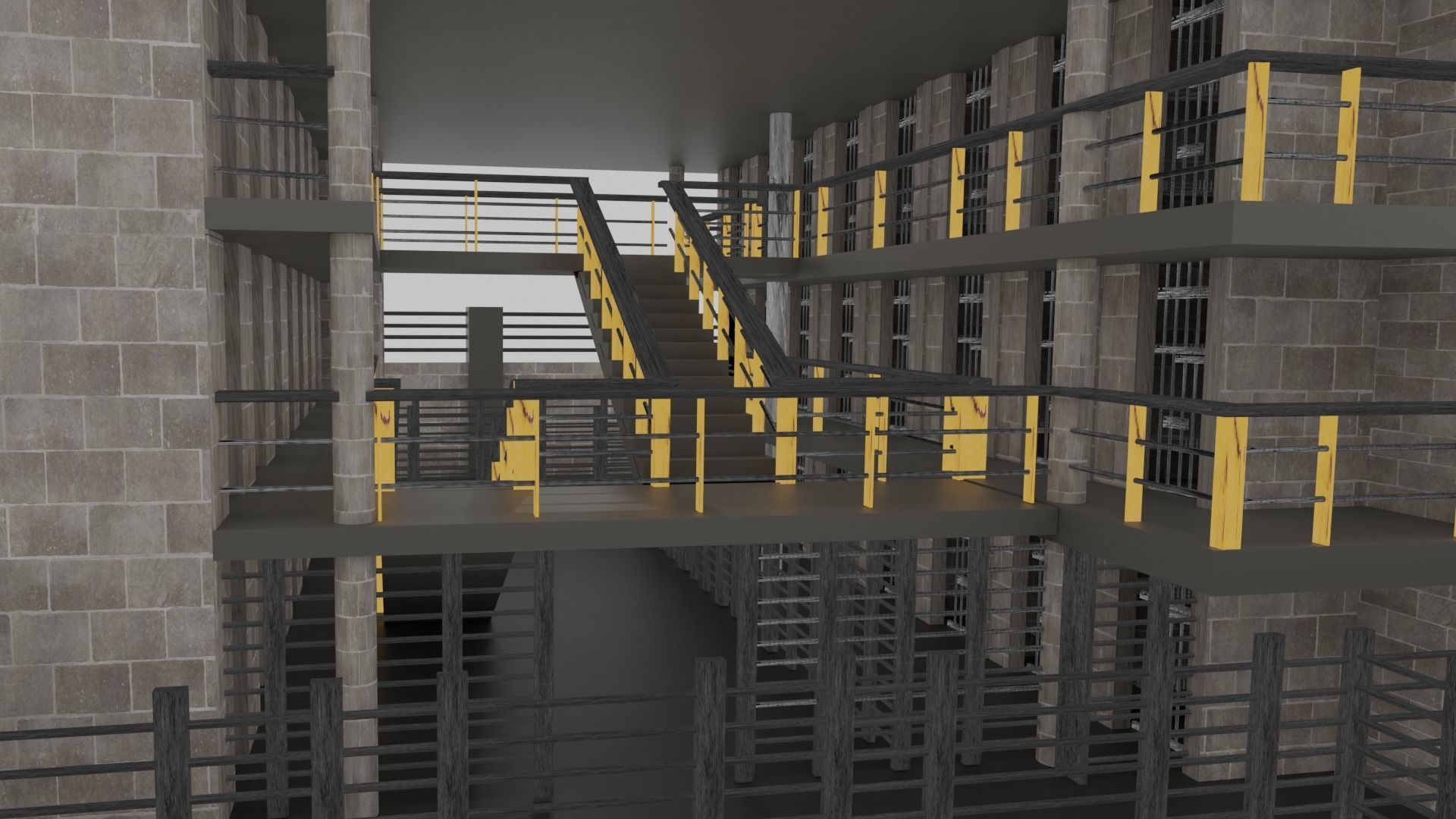 Prison 3D Model building 3D model | CGTrader