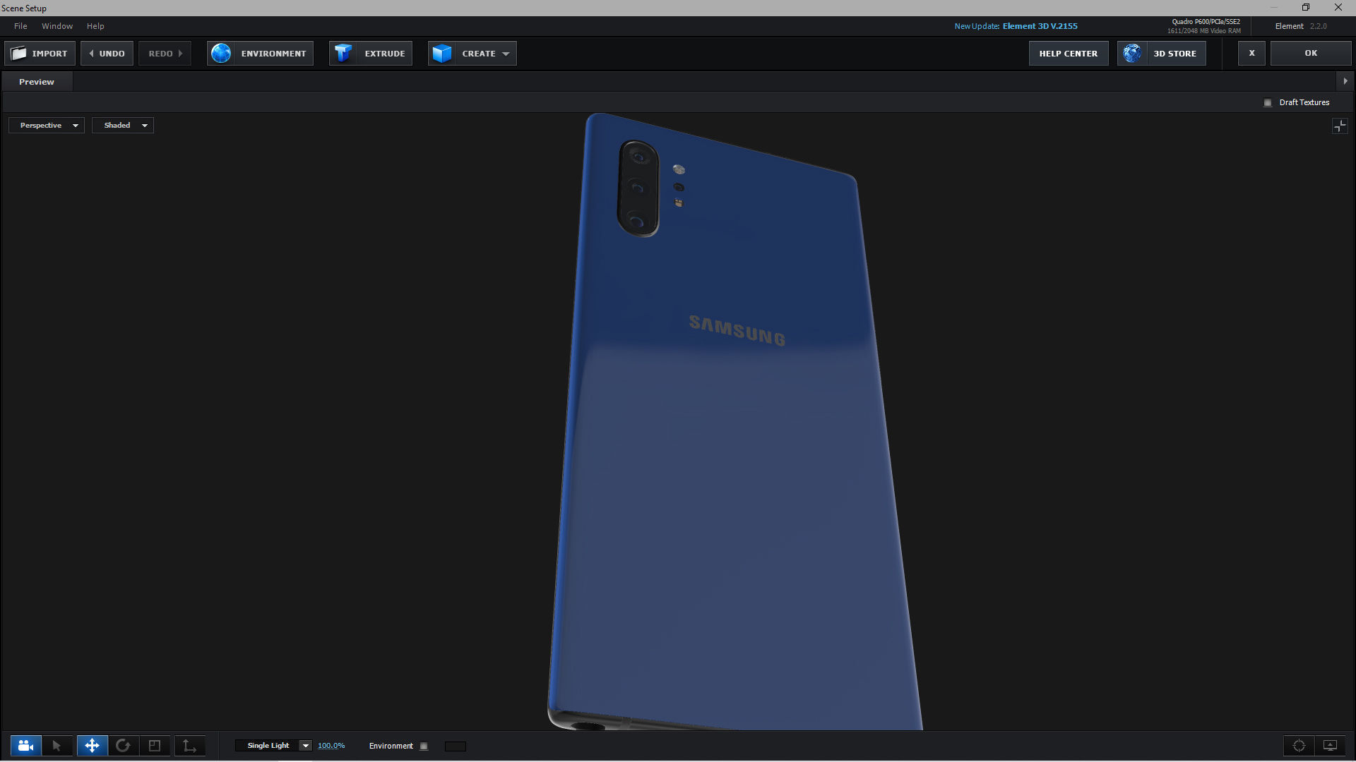 E3d Samsung Galaxy Note 10 Plus Aura Blue 3d Model Cgtrader