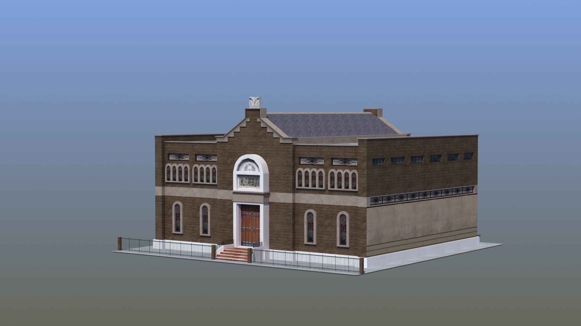 Synagogue church building 3D model | CGTrader