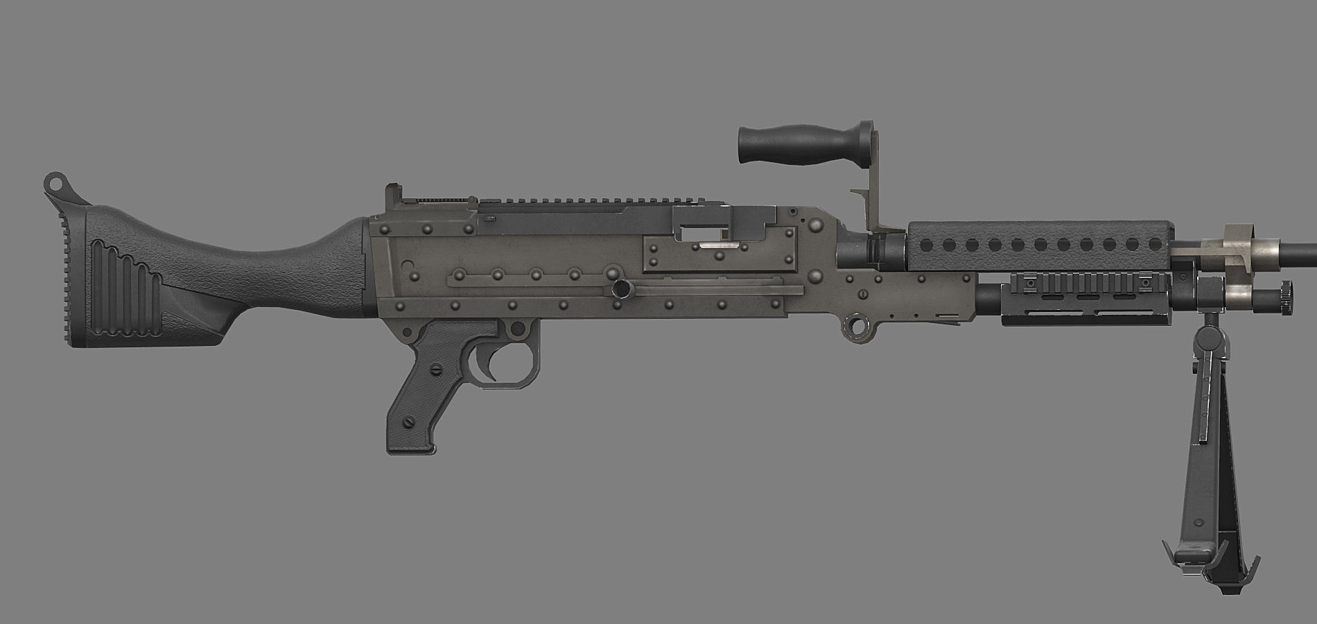 3D model M240 machine gun VR / AR / low-poly | CGTrader