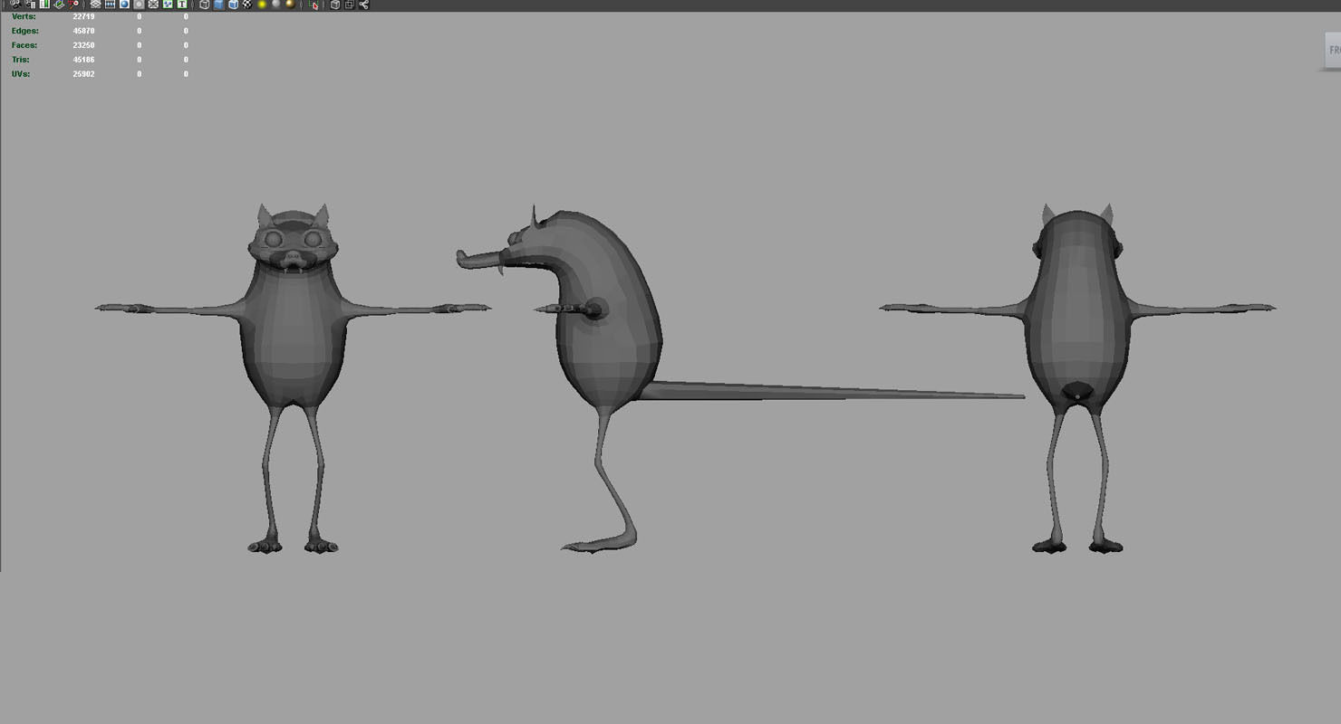 rat cartoon 3d model 3D model | CGTrader