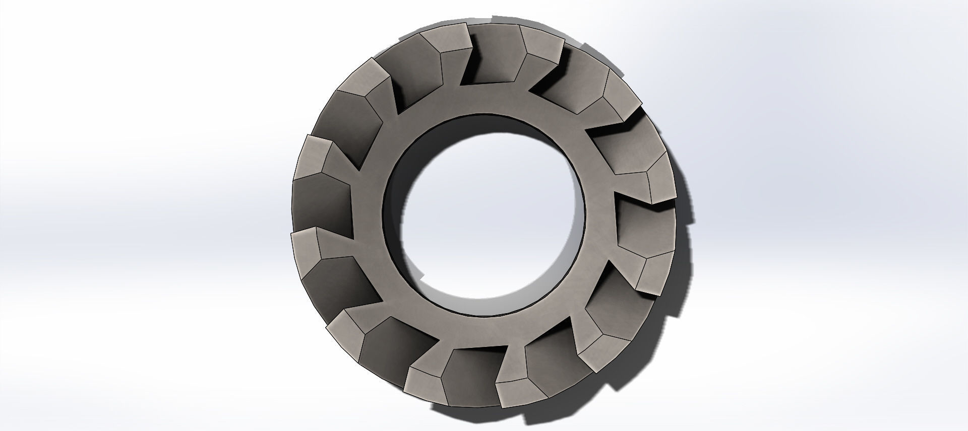 Teethed Washer DIN 6798 A Zn - Arruela Dentada DIN 6798 A Zn 3D model ...