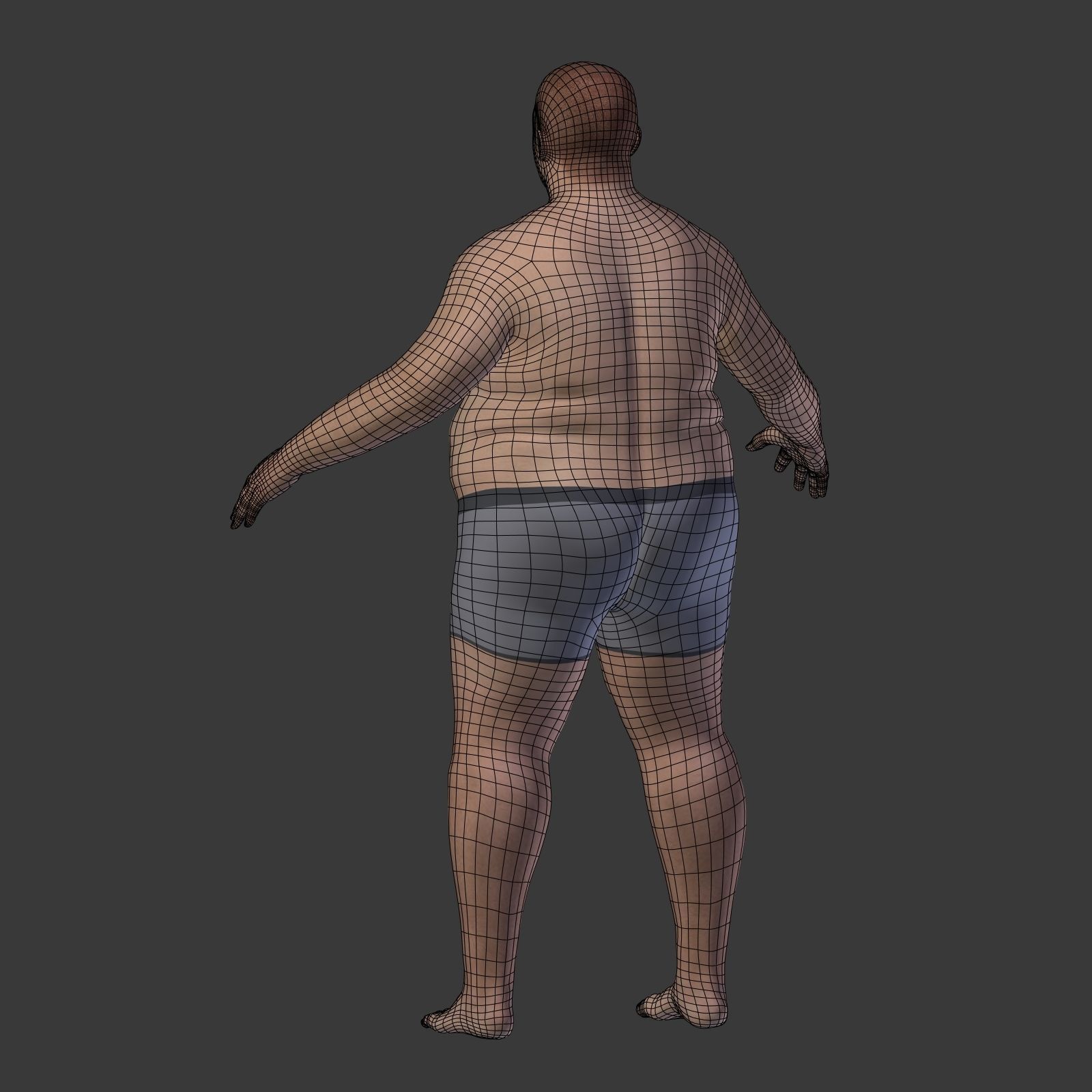 Fat Man 3D model rigged | CGTrader