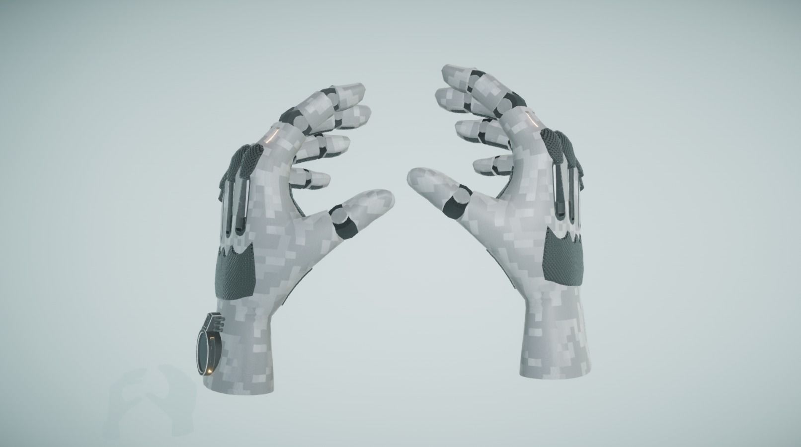 3D model Sci Fi VR Hand VR / AR / low-poly rigged animated | CGTrader