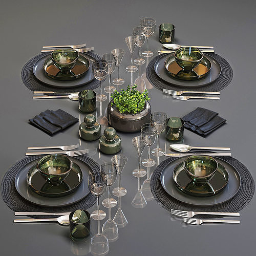 Table setting 25 3D model | CGTrader