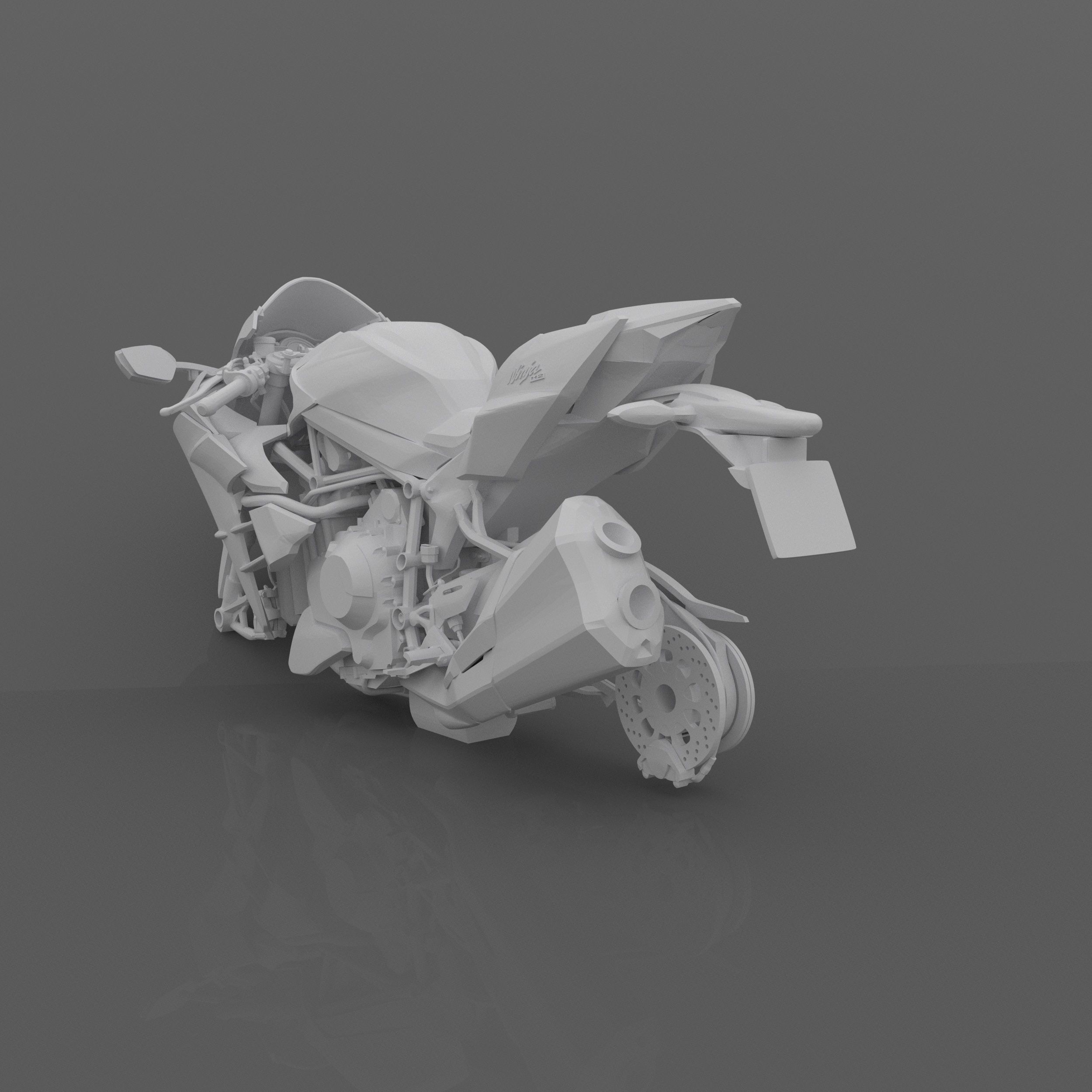Kawasaki Ninja H2 for Printig 3D model 3D printable | CGTrader