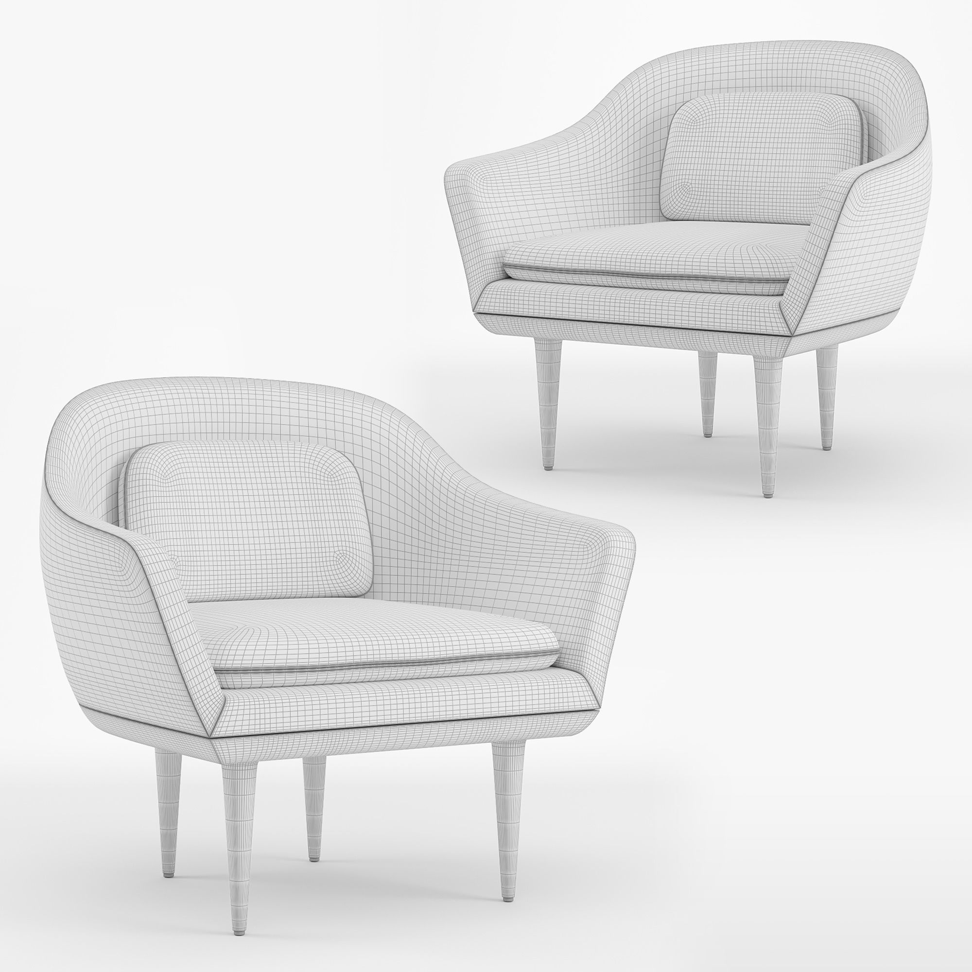 Stellar Works - Lunar Lounge Chair Large 3D model | CGTrader