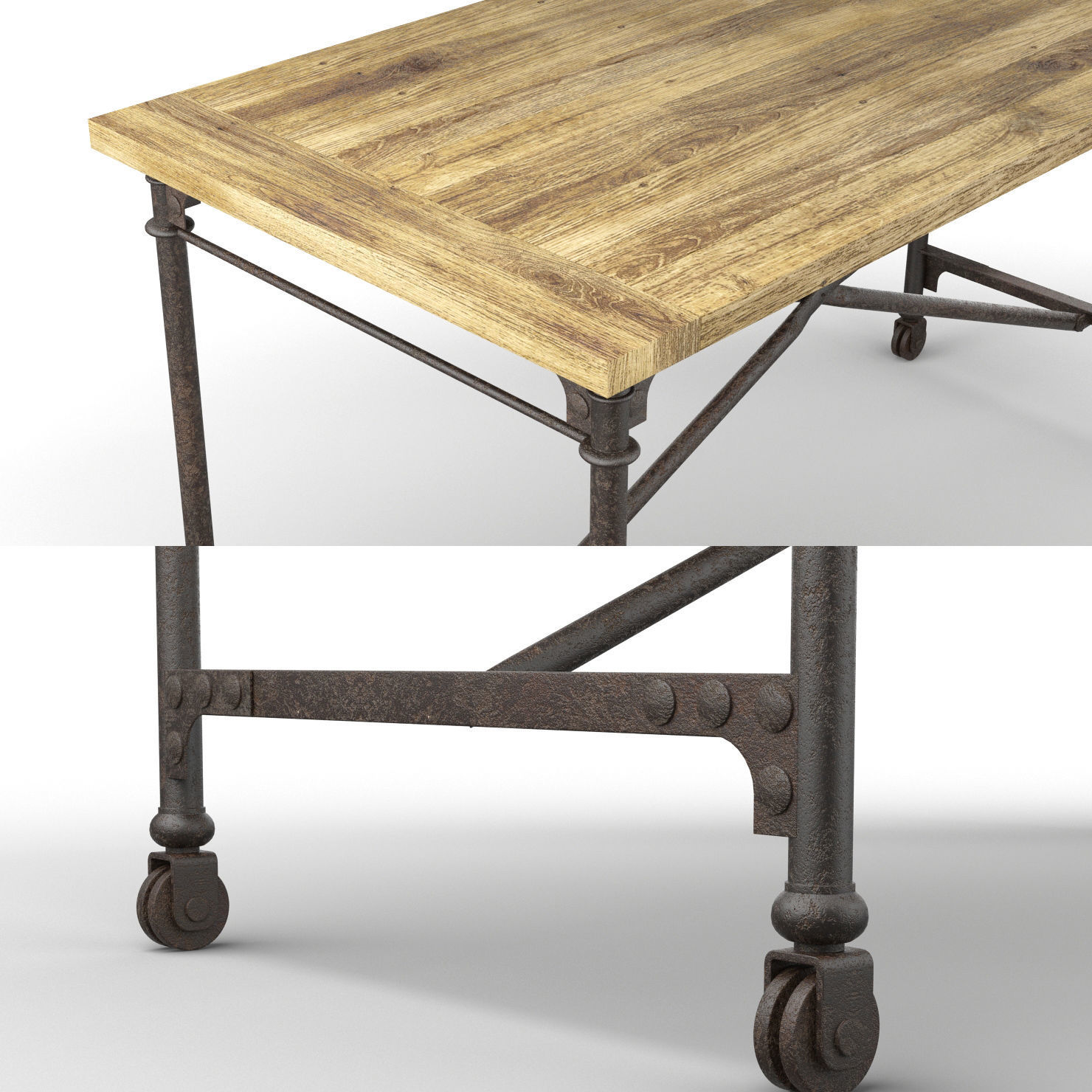Restoration Hardware Flatiron Desk 3D model | CGTrader