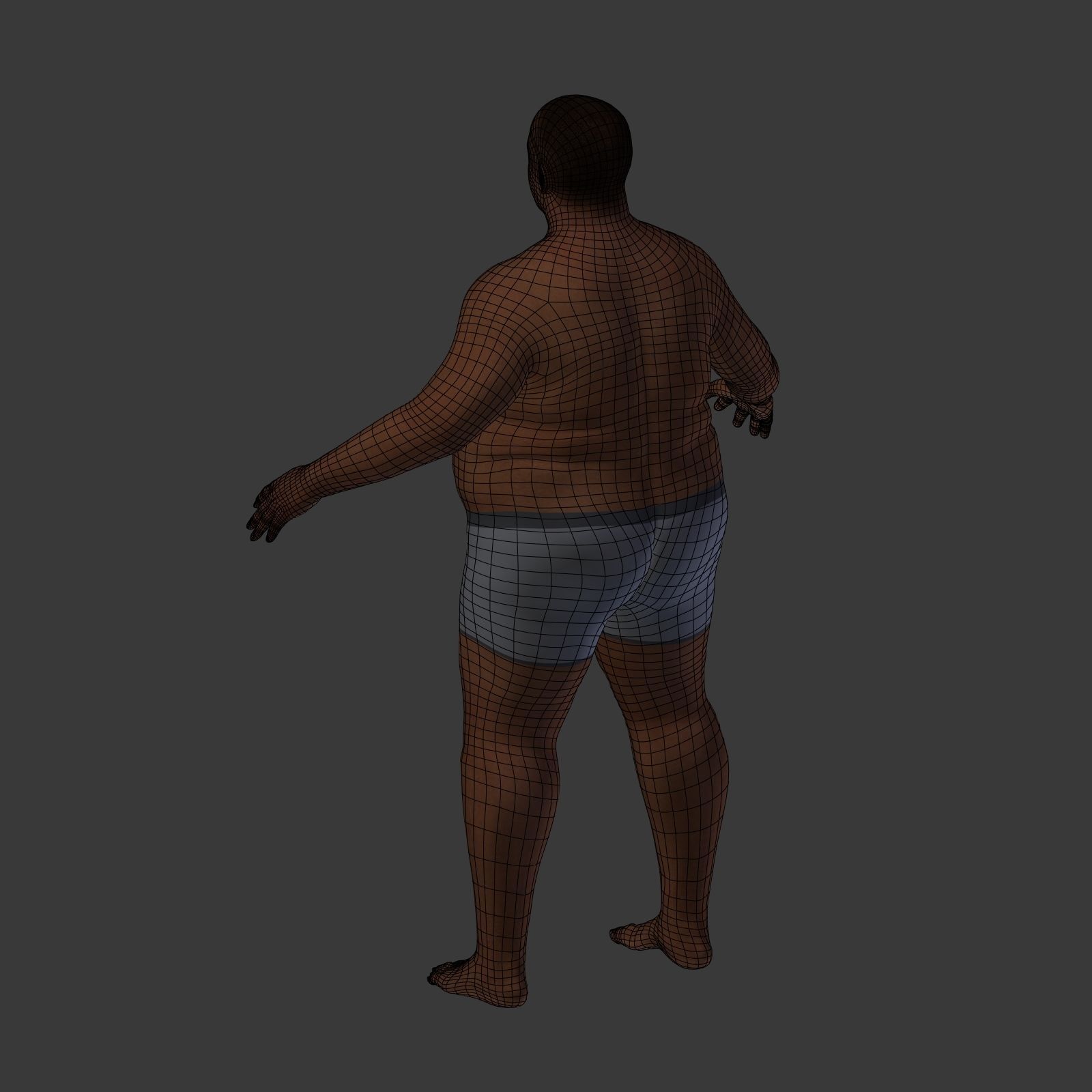 Fat African Man 3D model rigged | CGTrader
