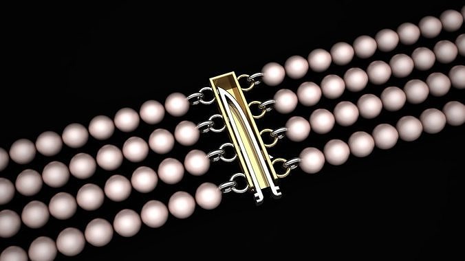 Necklace Clasp Lock 3D model 3D printable | CGTrader