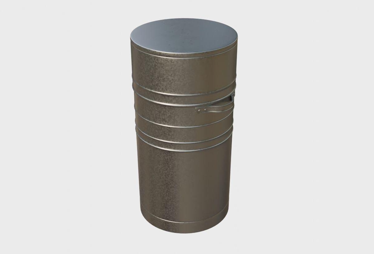 Lamp container from stainless steel 3D model | CGTrader