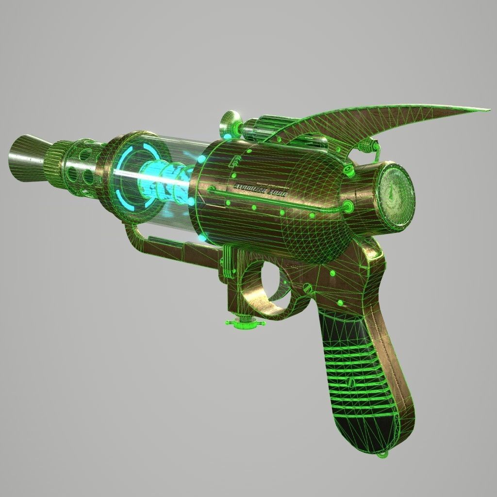 3D model Retro Style Ray Gun VR / AR / low-poly | CGTrader