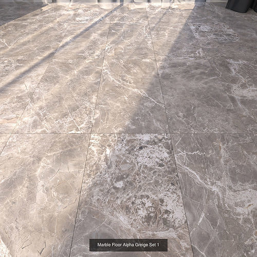 Marble Floor Alpha Greige Set 3D Model Collection | CGTrader