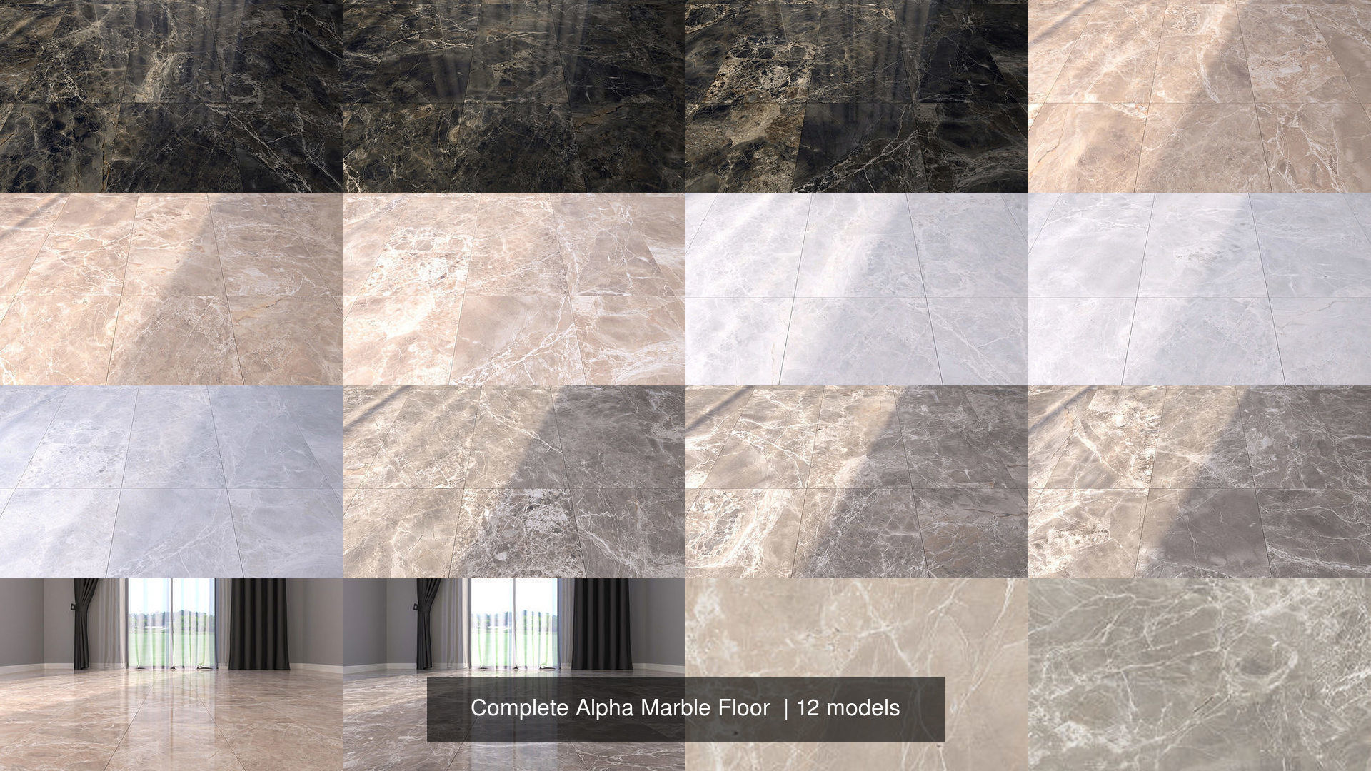 Complete Alpha Marble Floor 3D Model Collection | CGTrader
