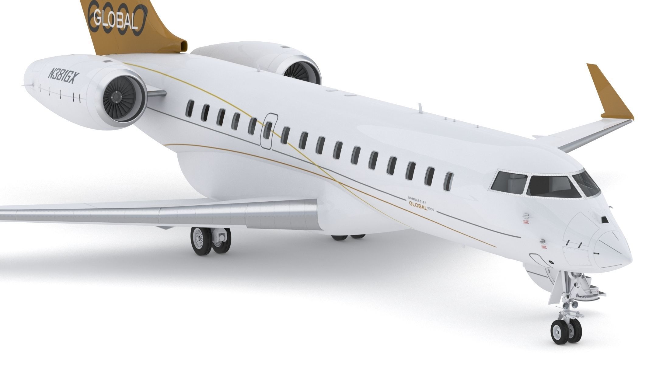 Bombardier Global 6000 3D model | CGTrader