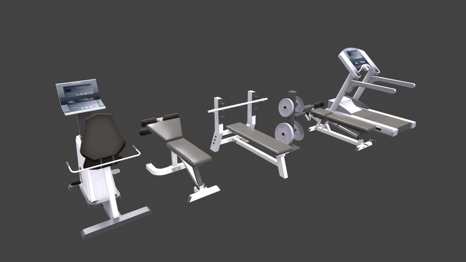 Gym - equipment 3D model | CGTrader