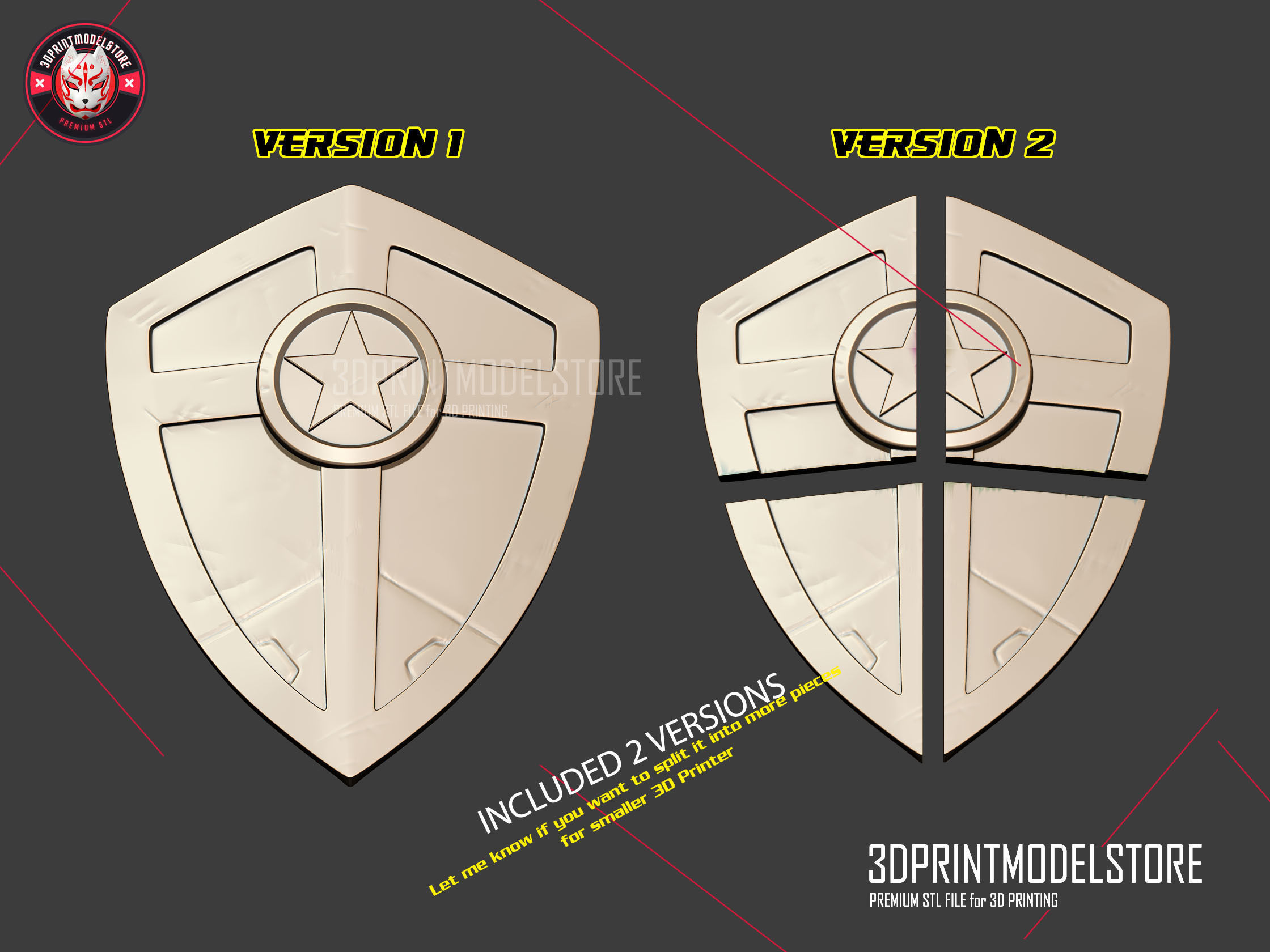 Hydra Captain America Supreme Shield - Marvel Cosplay Weapon 3D model ...