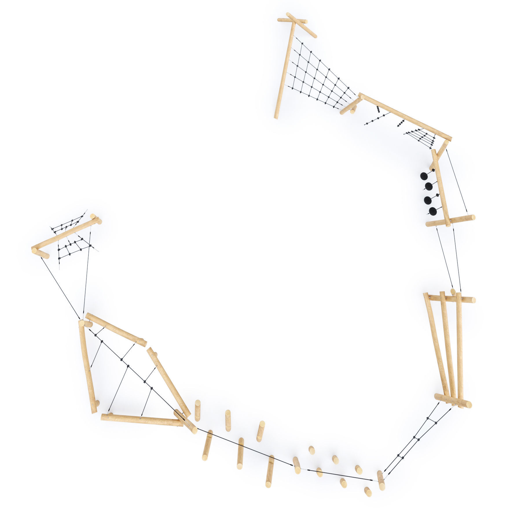 Kompan Robinia steeplechase Parkour 5 3D model | CGTrader