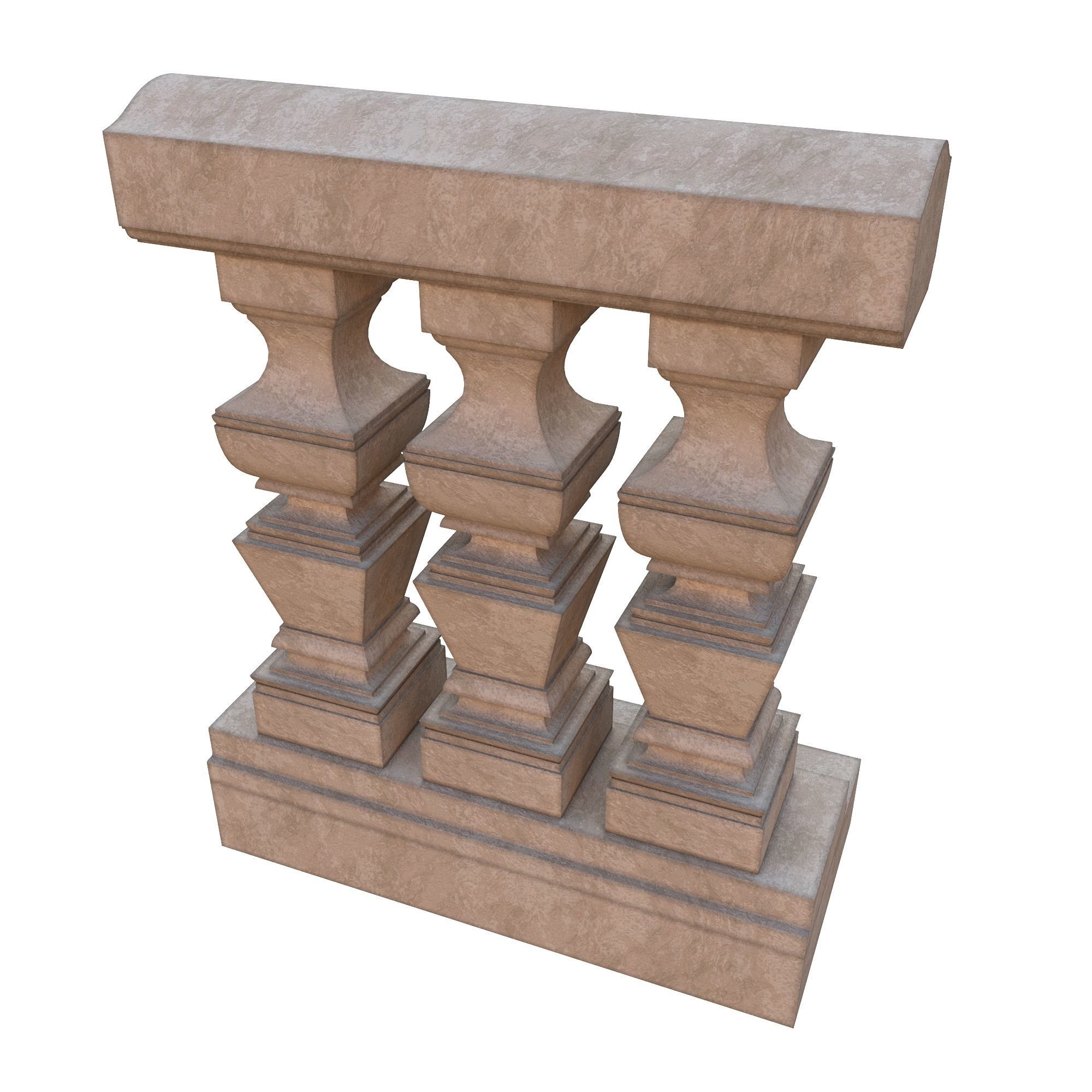 Stone balustrade 01 3D model | CGTrader
