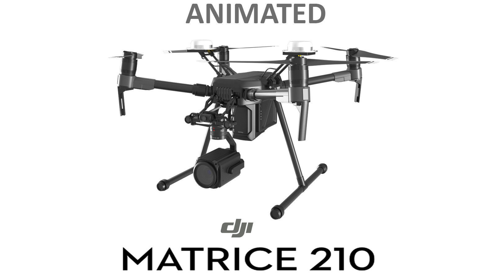 DJI Matrice 210 RTK 3D model animated | CGTrader