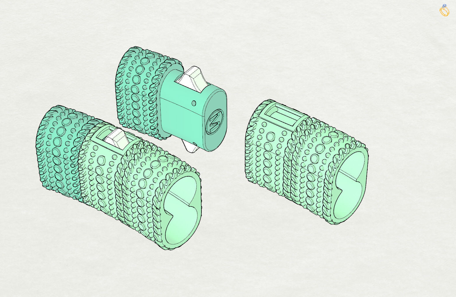Lock bracelet 3D model 3D printable | CGTrader