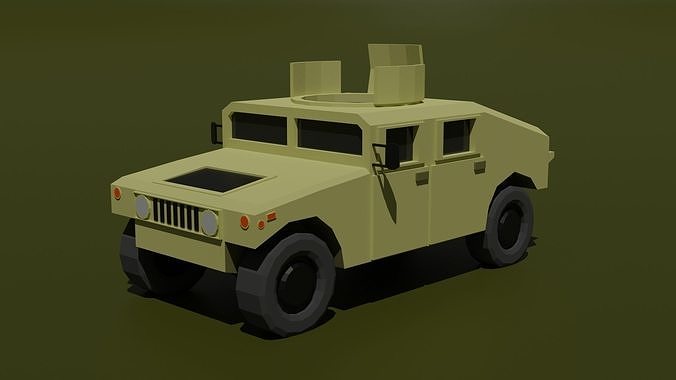 3D model HUMVEE military vehicle VR / AR / low-poly | CGTrader