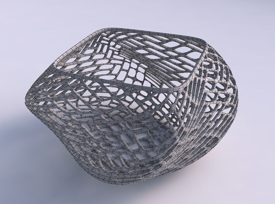 Bowl helix with lattice tiles 3D model 3D printable | CGTrader