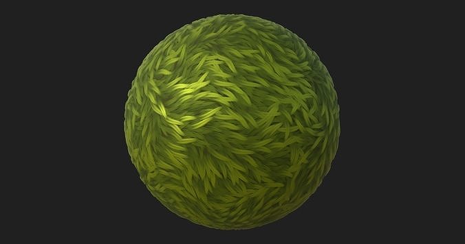 Texture Stylized bright grass VR / AR / low-poly | CGTrader