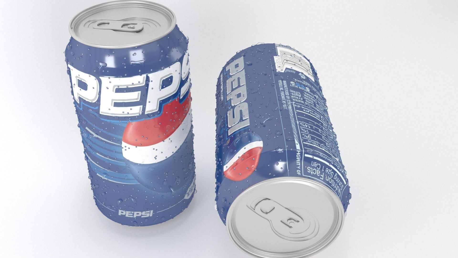 pepsi can with waterdrops 3D model | CGTrader