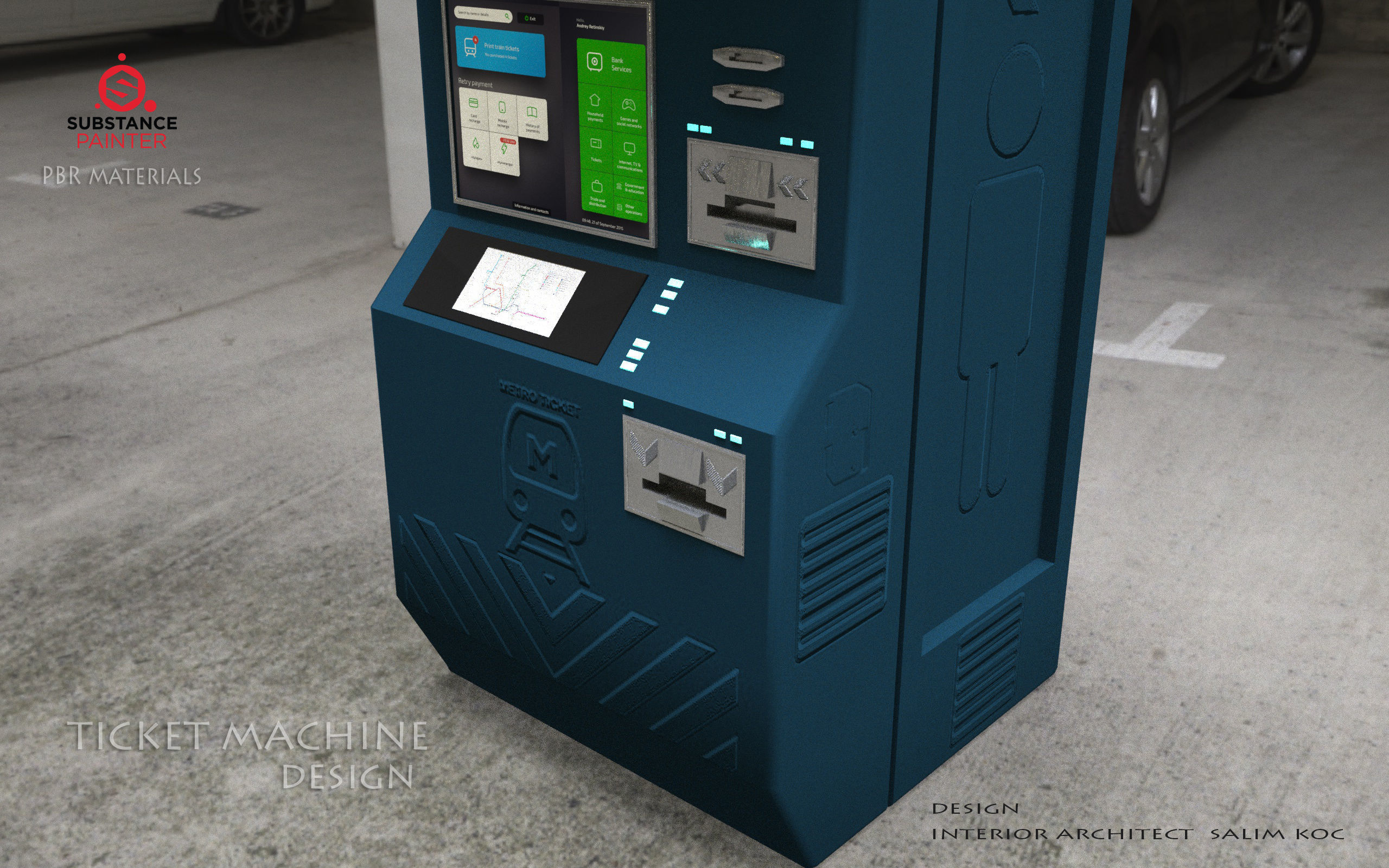 3D model Ticket Machine 3D model VR / AR / low-poly | CGTrader