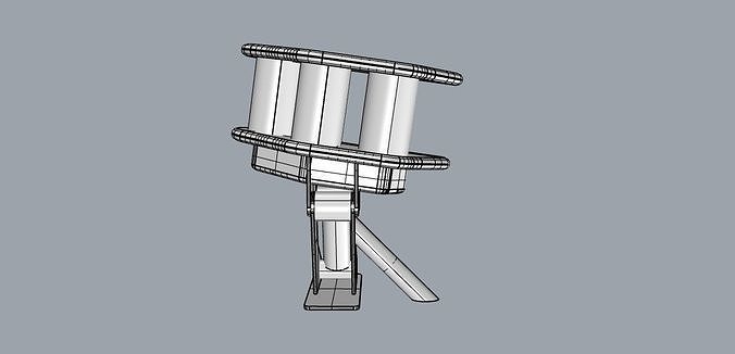 Triple roles Net Winch 3D model 3D printable | CGTrader