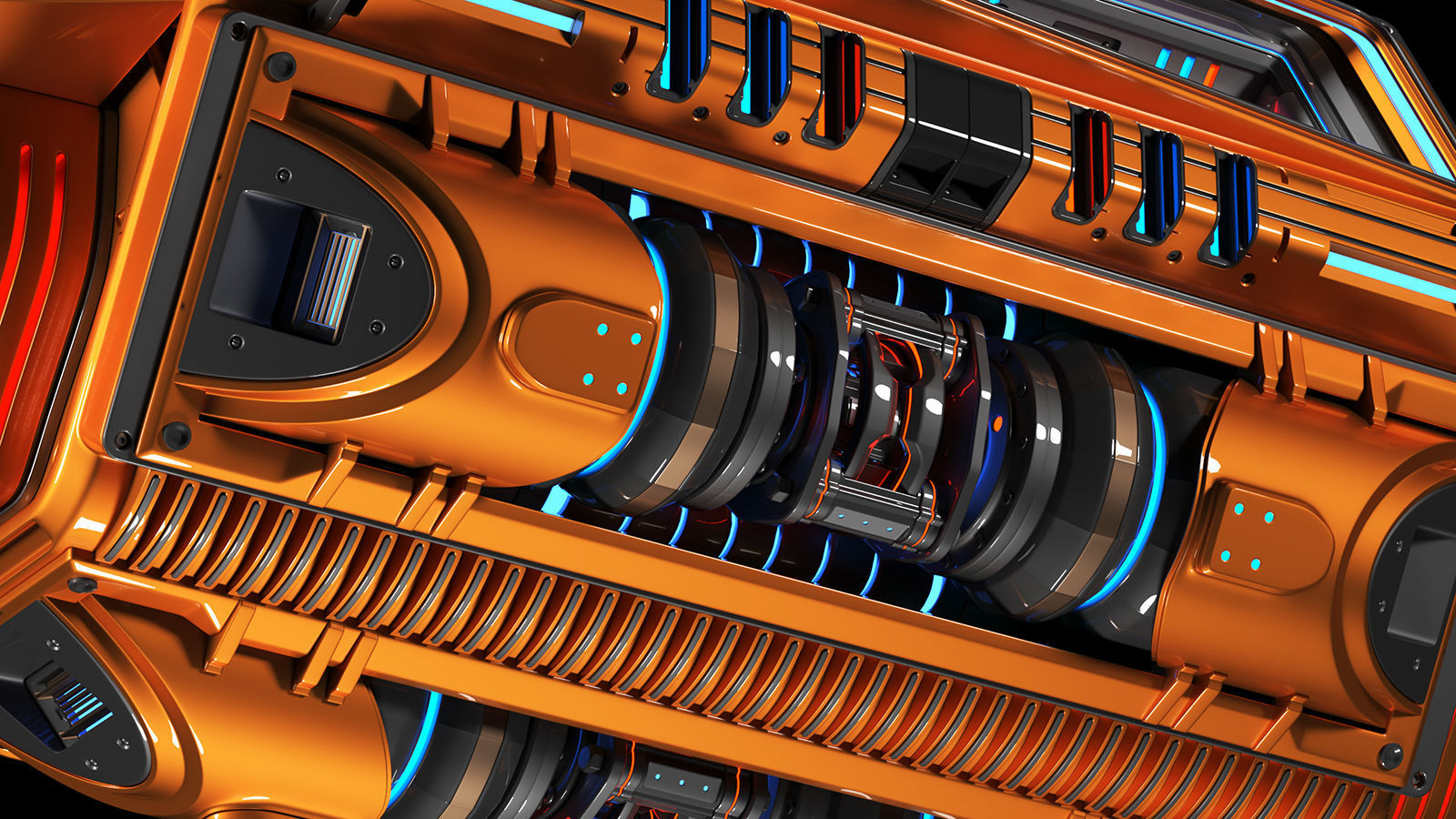 Sci Fi Mega Engine KITBASH 3D model | CGTrader