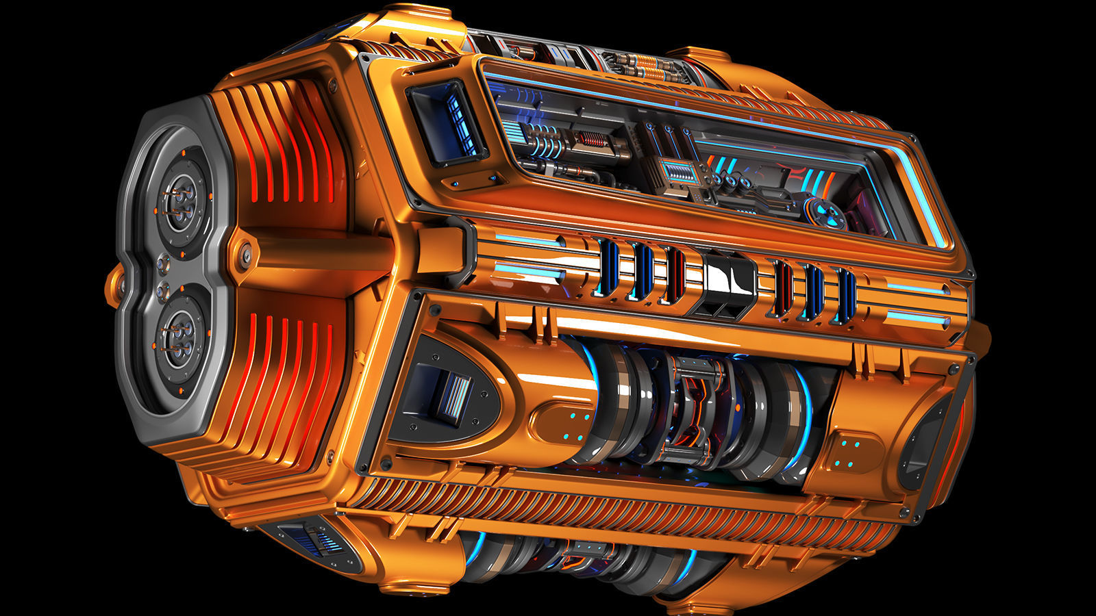 Sci Fi Mega Engine KITBASH 3D model | CGTrader