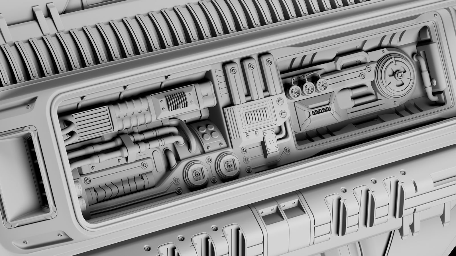Sci Fi Mega Engine KITBASH 3D model | CGTrader